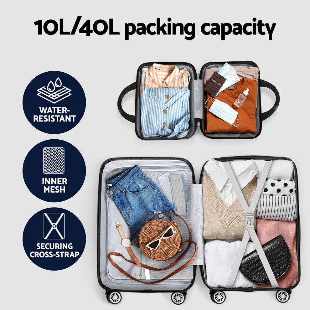 Wanderlite 2 Set 20 Inch Luggage Case with 12 Inch Handheld Luggage Box ...