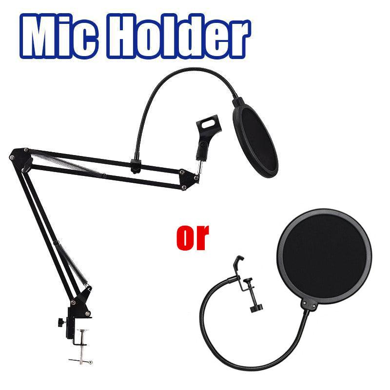 Microphone Suspension Boom Arm Desktop Stand Mic Holder Mount and Pop ...